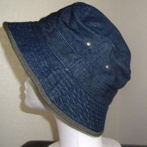 Route 66 | Accessories | Vintage Bucket Denim Blue Green Cotton Hat Cap ...